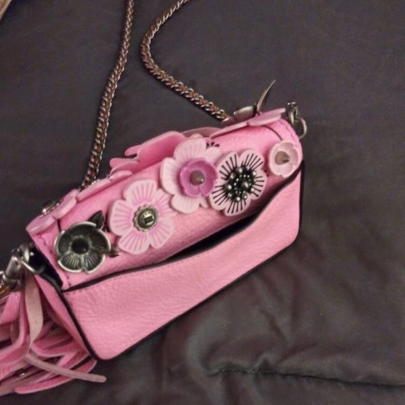 Coach | Bags | Coach Tea Rose Fringe Crossbody | Poshmark